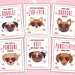 Printable Puppy Valentine's Day Cards. Instant Download Kids Valentine ...