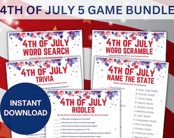 4th of July Riddles Printable Game, 4th of July Game, Printable Family ...