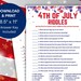 4th of July Riddles Printable Game, 4th of July Game, Printable Family ...