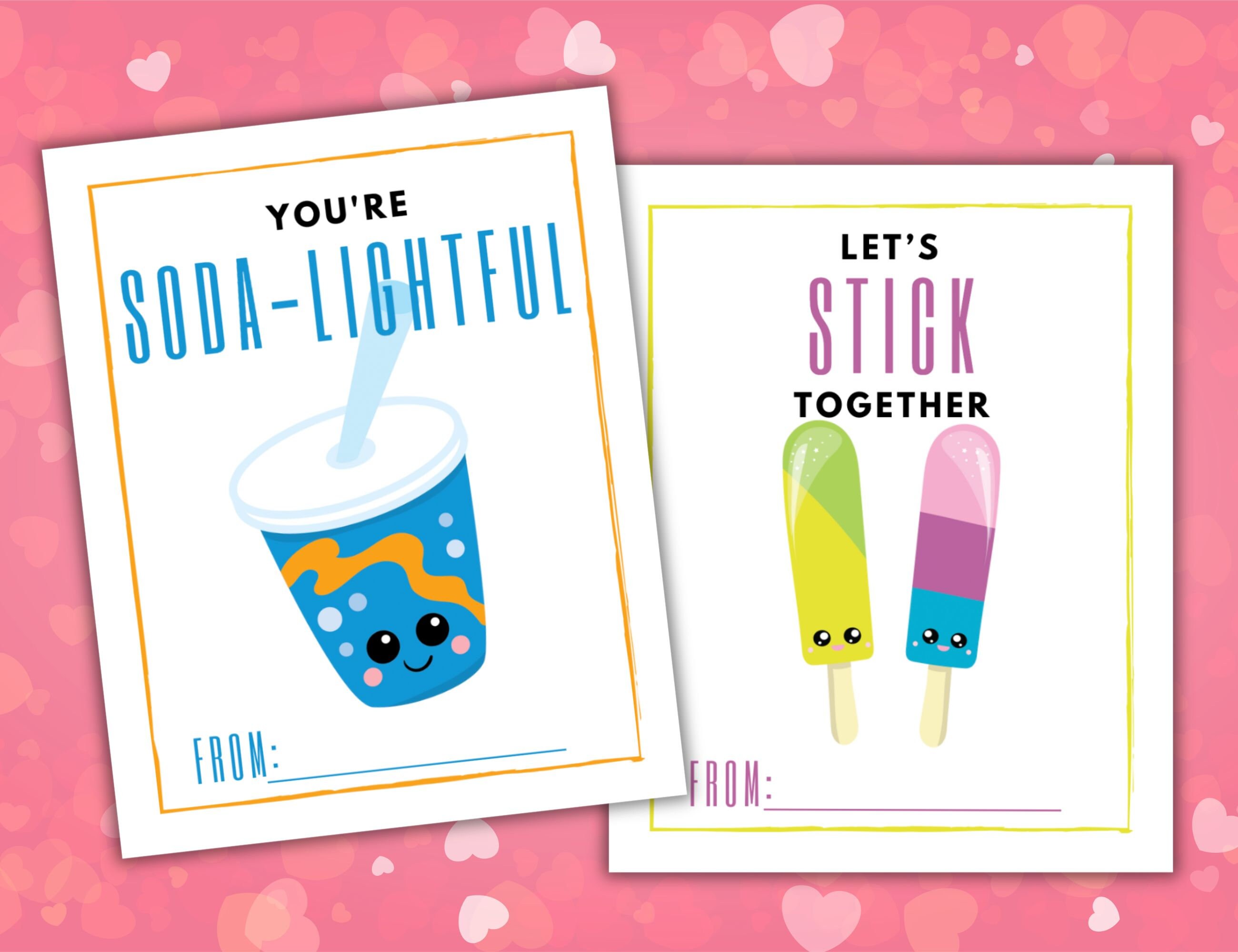 Printable Valentine's Day Cards. Instant Download Kids Valentine's Day ...