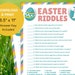 Printable Easter Riddles Game | Printable Easter Game | Easter Activity ...