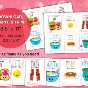 Printable Valentine's Day Cards. Instant Download Kids Valentine's Day ...
