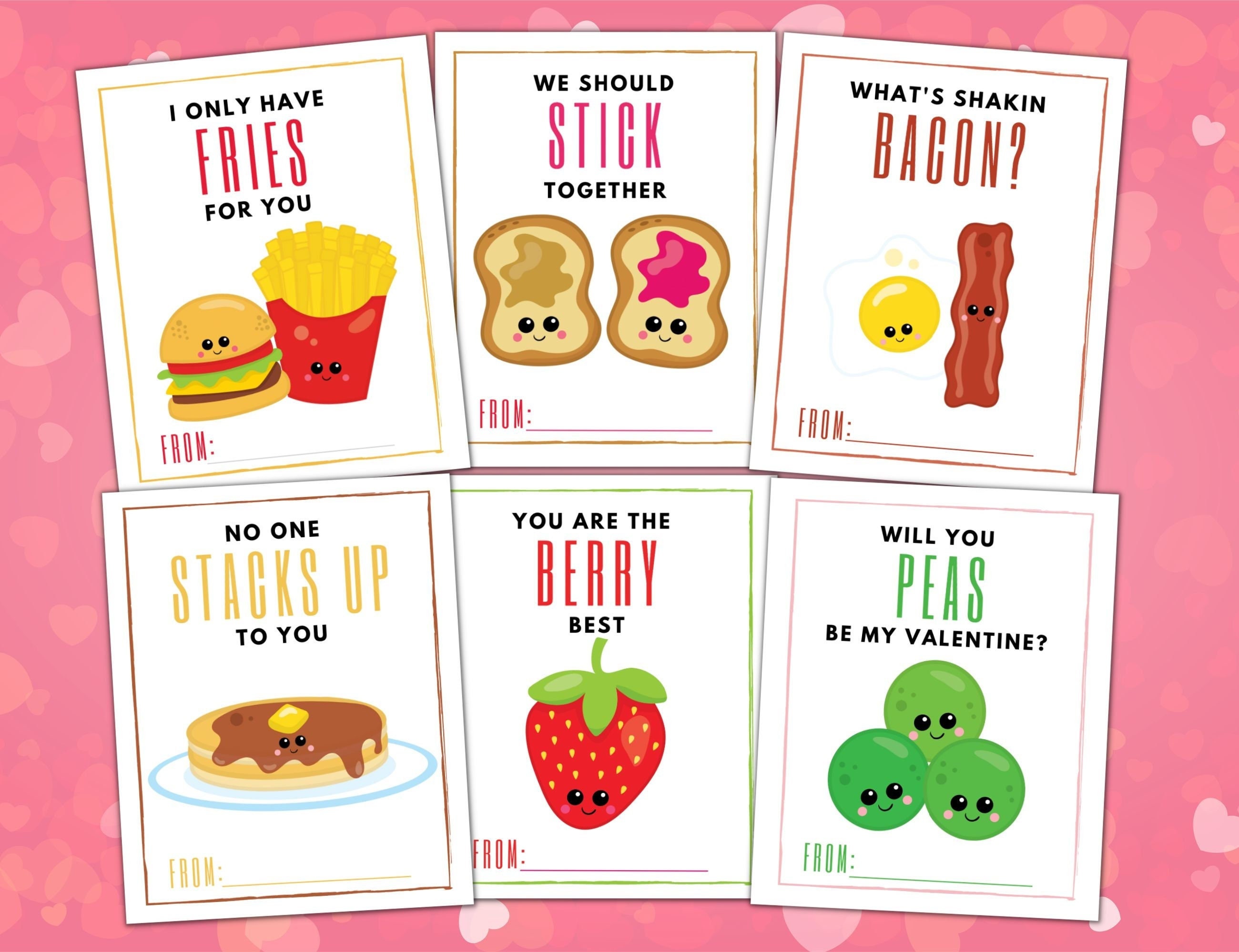 Printable Valentine's Day Cards. Instant Download Kids Valentine's Day ...
