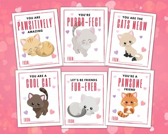 Printable Puppy Valentine's Day Cards. Instant Download Kids Valentine ...