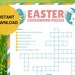 Easter Crossword Puzzle | Printable Easter Game | Easter Activity for ...