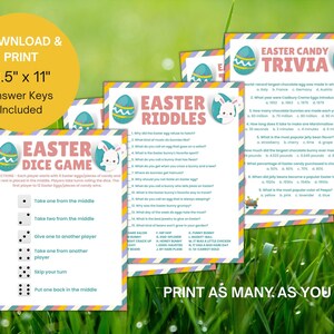 Printable Easter Game Bundle | Easter Activity for Kids and Adults ...