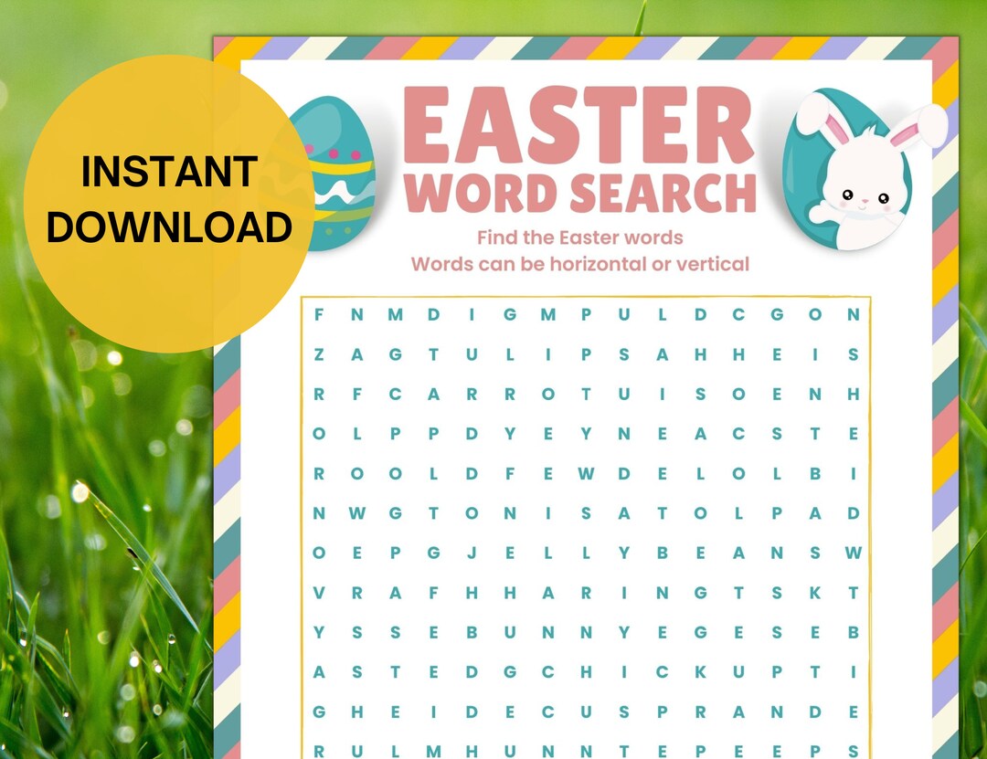 Printable Easter Word Search | Easter Activity for Kids and Adults ...