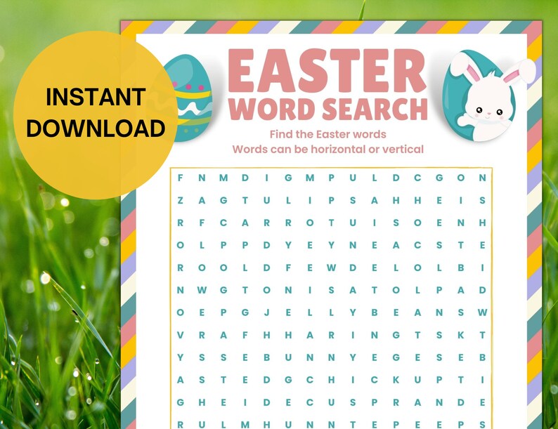 Printable Easter Word Search | Easter Activity for Kids and Adults ...