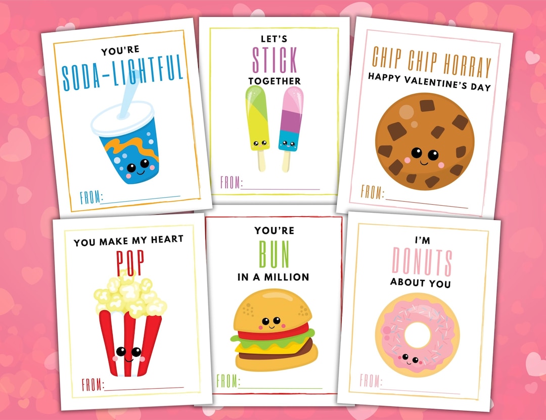 Printable Valentine's Day Cards. Instant Download Kids Valentine's Day ...