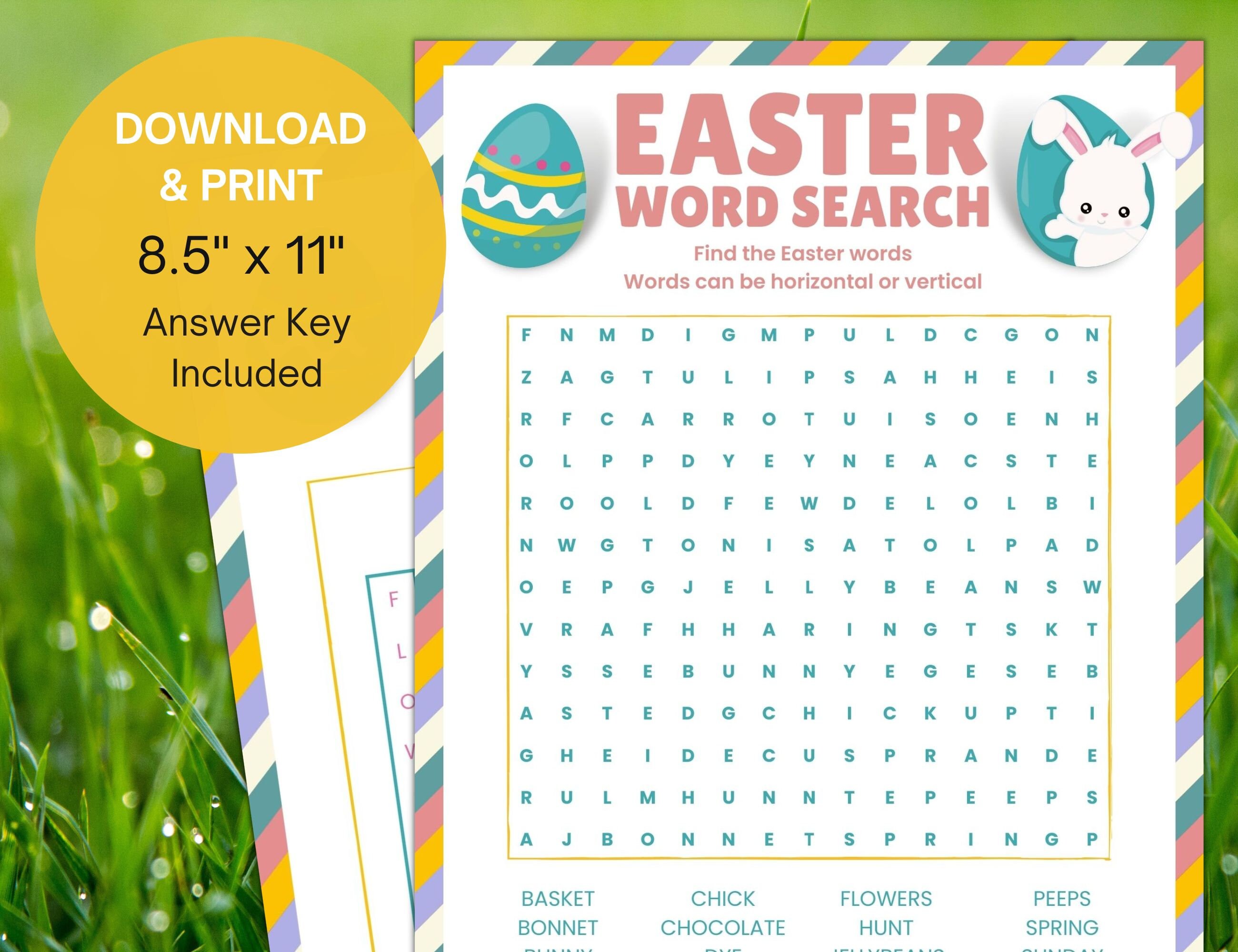 Printable Easter Word Search | Easter Activity for Kids and Adults ...