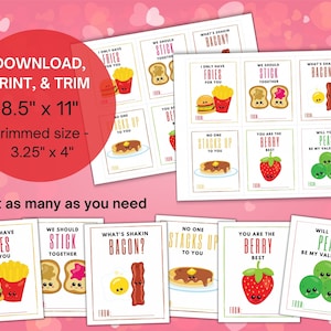 Printable Valentine's Day Cards. Instant Download Kids Valentine's Day ...