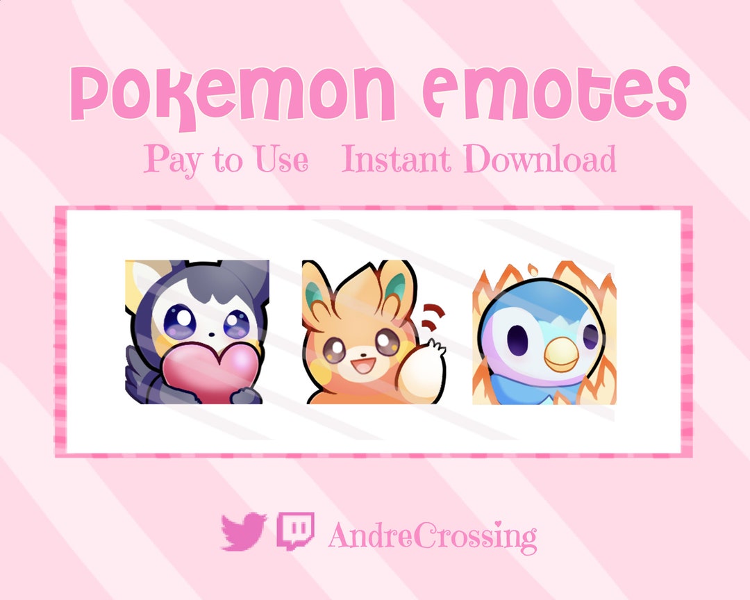 Pokemon Emotes Pack Vorgefertigte Emotes für Twitch Youtube - Etsy.de