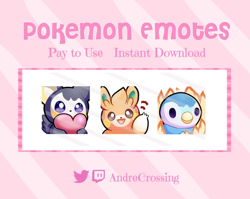 Pokemon Emotes Pack Premade Emotes for Twitch Youtube and - Etsy Australia