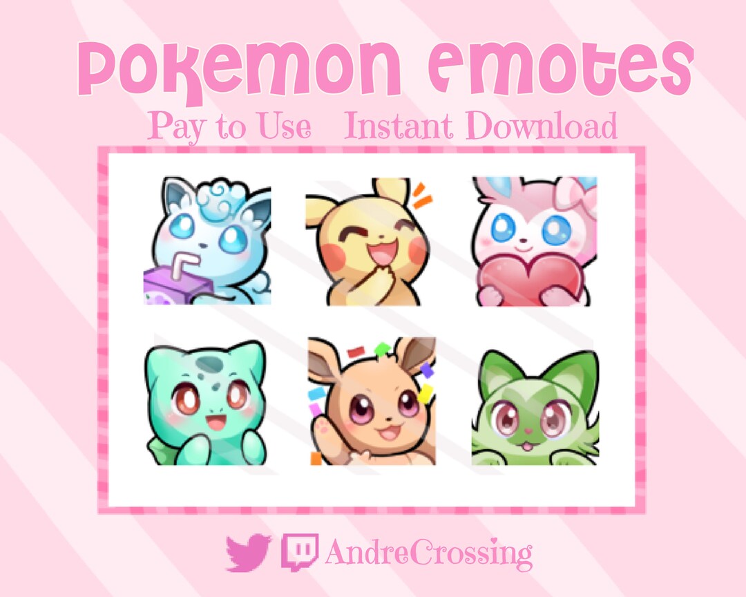 Pokemon Emotes Pack Premade Emotes for Twitch, Youtube, and Discord ...