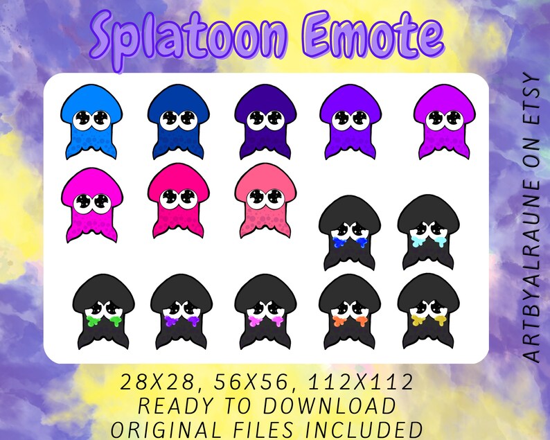 Splatoon 3 Emotes for Discord and Twitch Streamers. Multicolor - Etsy