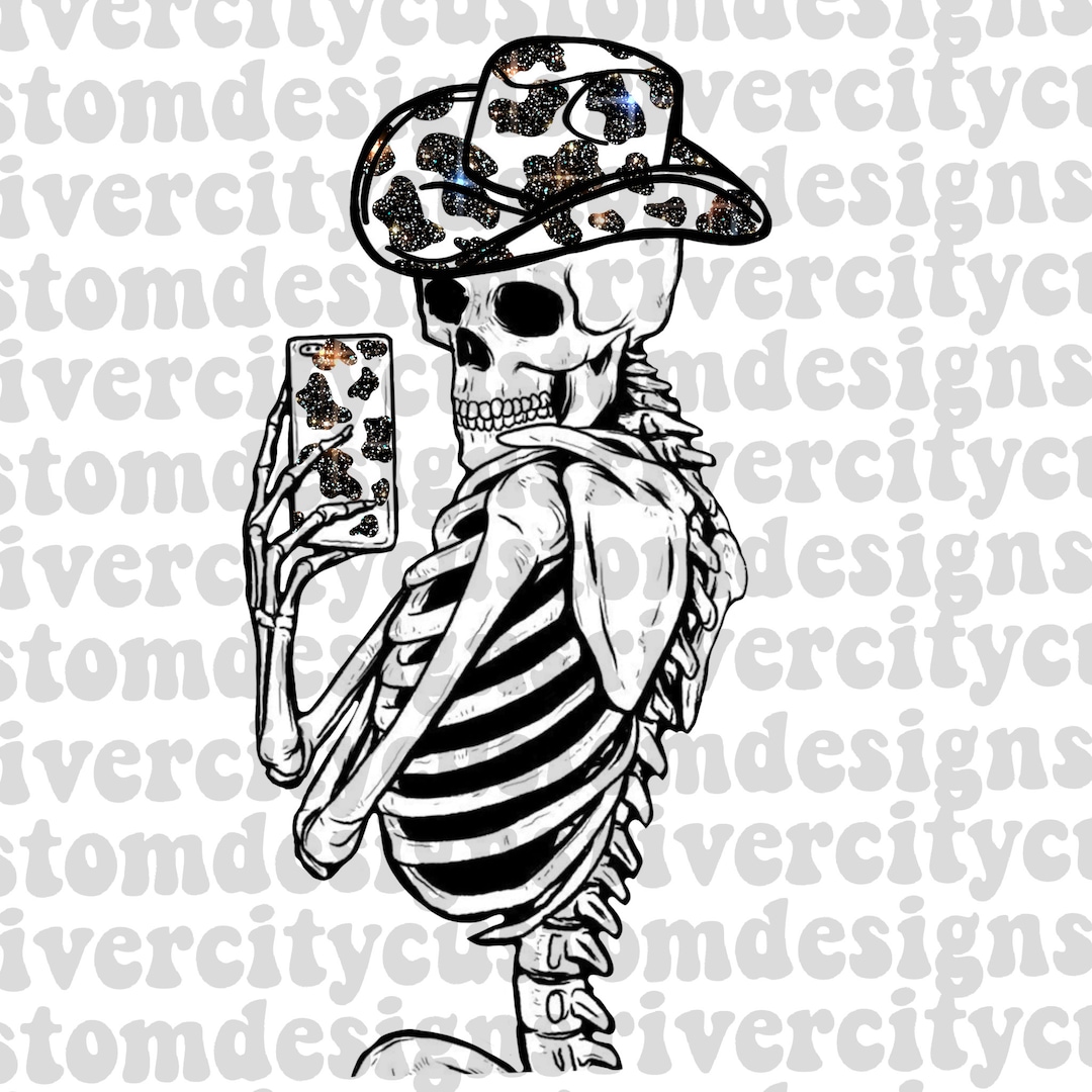 Cowboy Skeletons Png, Skeleton Western Png, Funny Skeleton Shirt Png ...