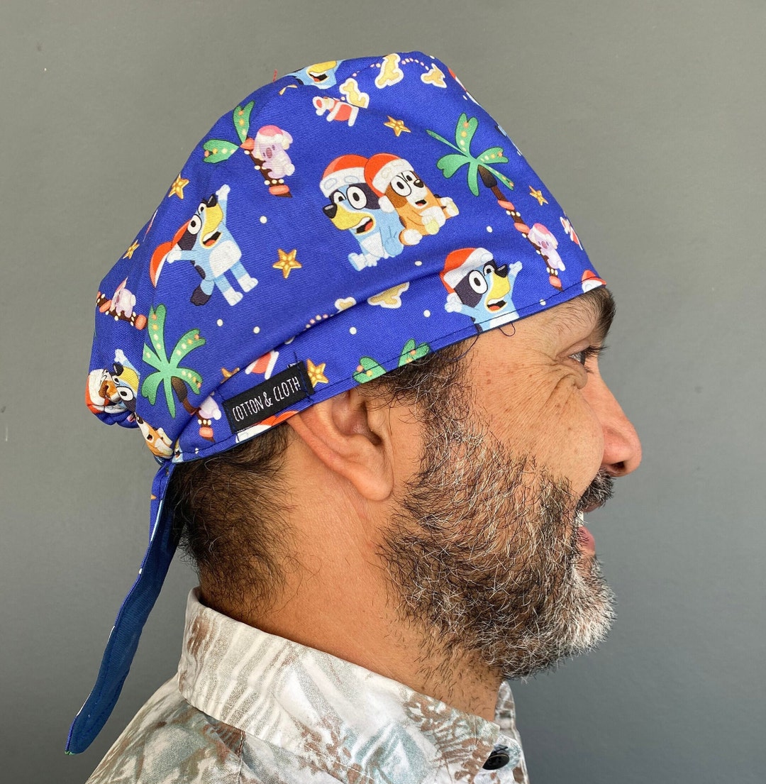 Bluey Christmas Scrub Cap [doctors / Nurses / Vets / Dentist / Medical ...