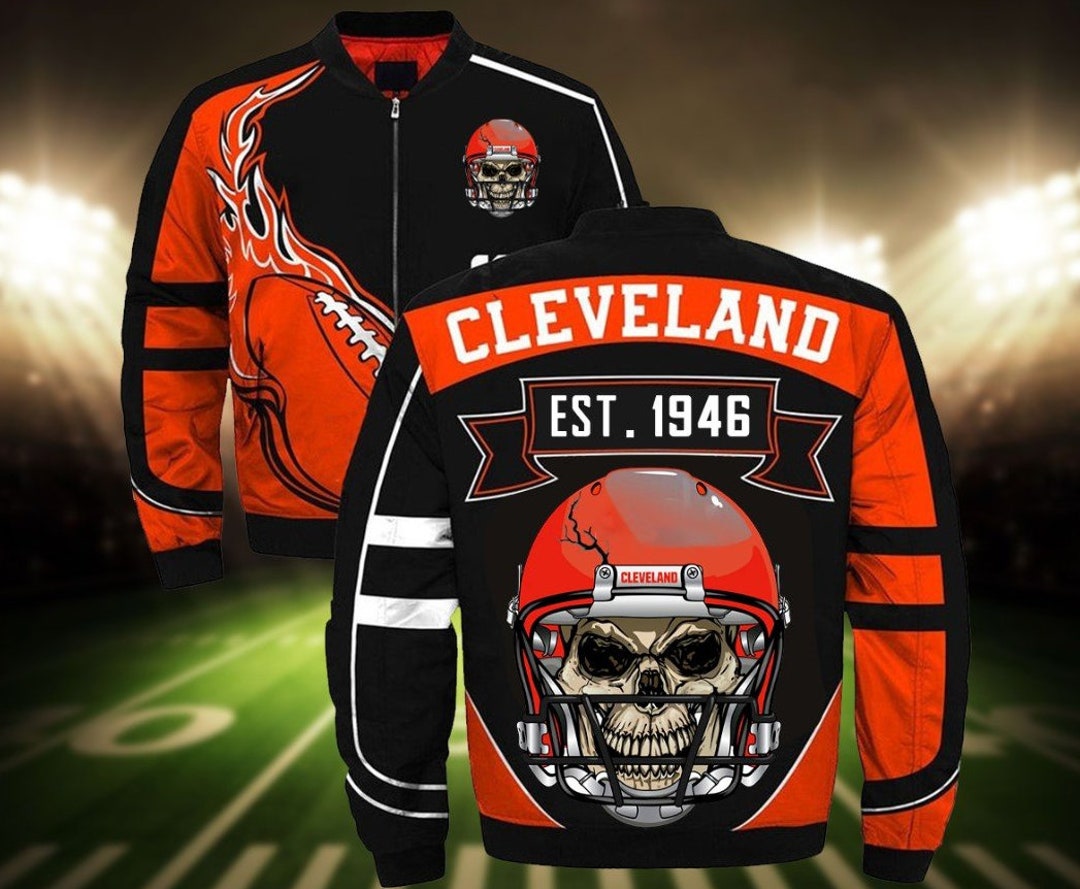 Cleveland Football Vintage 90s Bomber Jacket, Cleveland Football Jersey ...