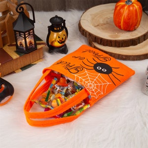 Trick or Treat Bag With Name, Halloween Candy Bags, Personalized Trick ...