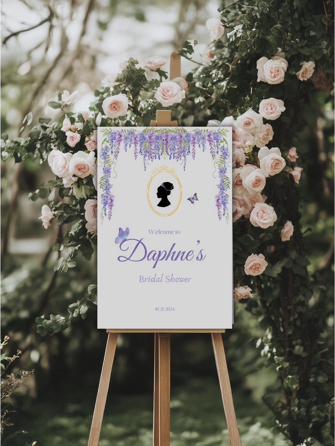 Bridgerton Bridal Shower Welcome Sign Template | Wisteria Bridal ...
