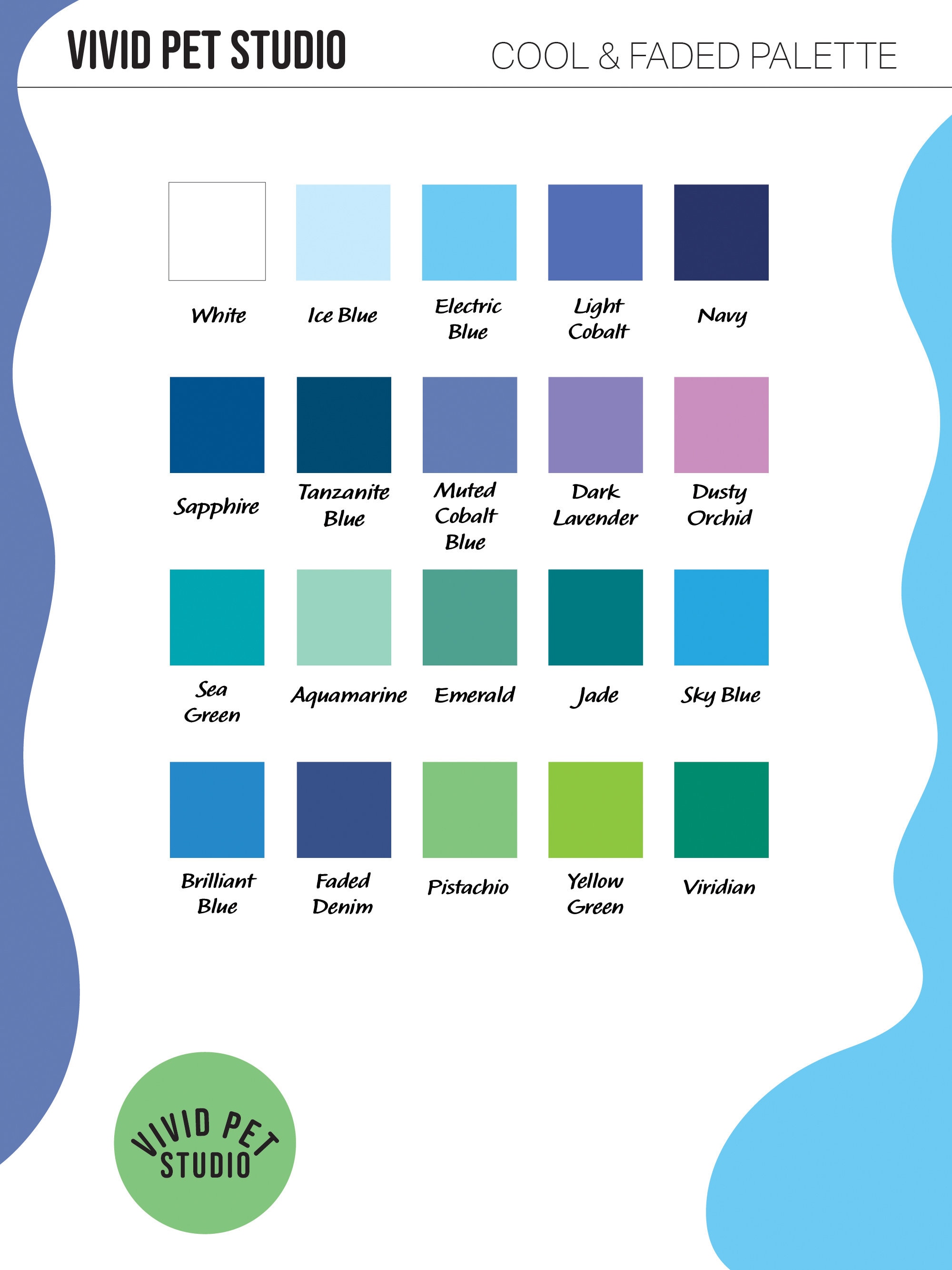 Custom Pop Art Pet Portrait Print Cool Tone Colorful Calm Wall Art ...