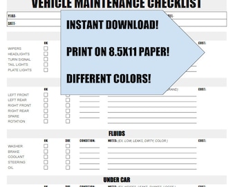 Printable Tractor Checklist Template uneditable PDF, Tractor Inspection ...