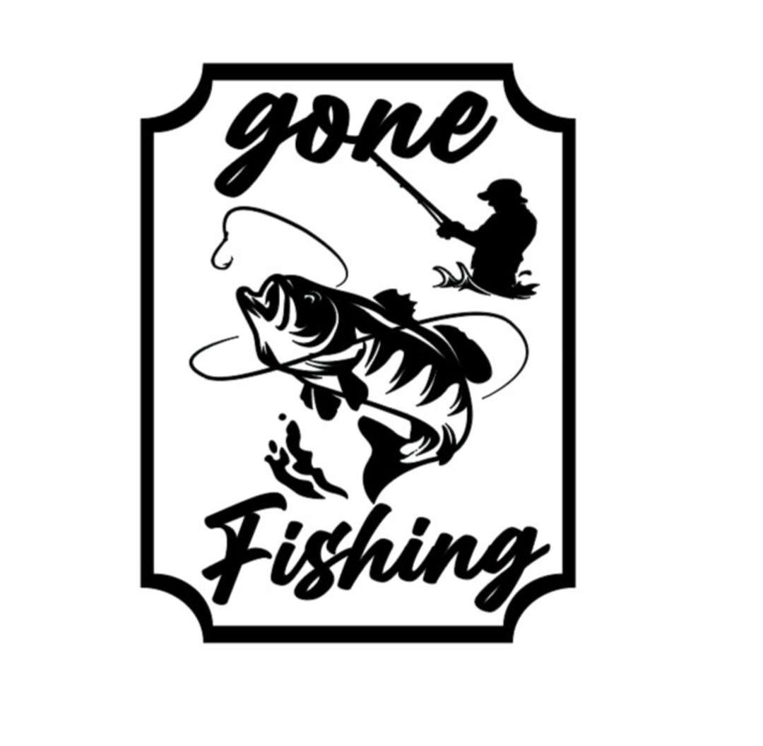 Gone Fishin' Decal - Etsy