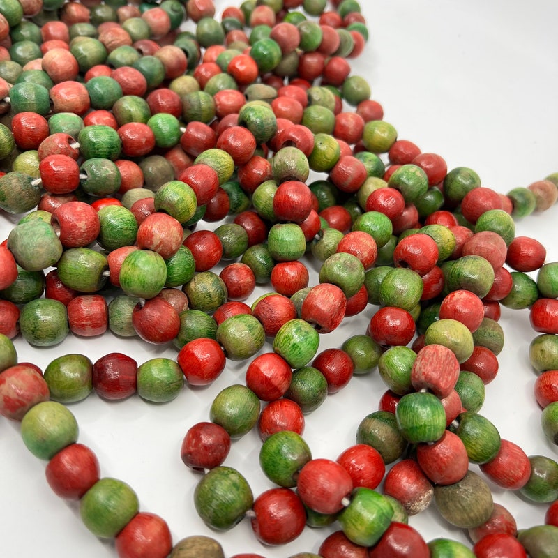 Red Beaded Garland - Etsy
