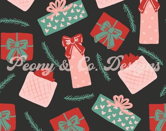 Retro Christmas Tree Cakes Seamless Pattern, Holiday Repeat Pattern ...