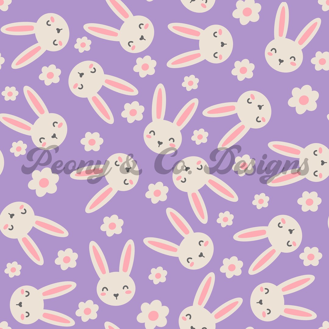 Easter Bunny Spring Seamless Pattern, He is Risen Religious Repeat ...