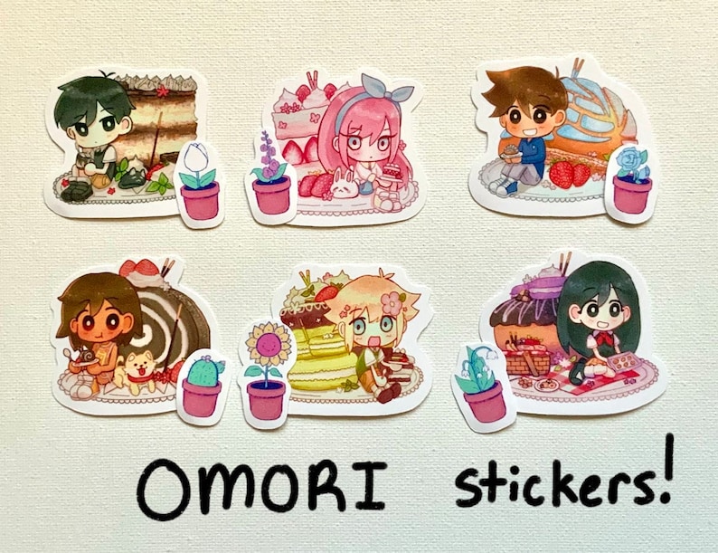 9 Pcs OMORI Sweets Sticker Set - Etsy
