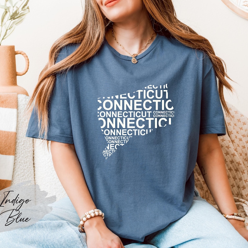 Connecticut Map Shirt - Etsy