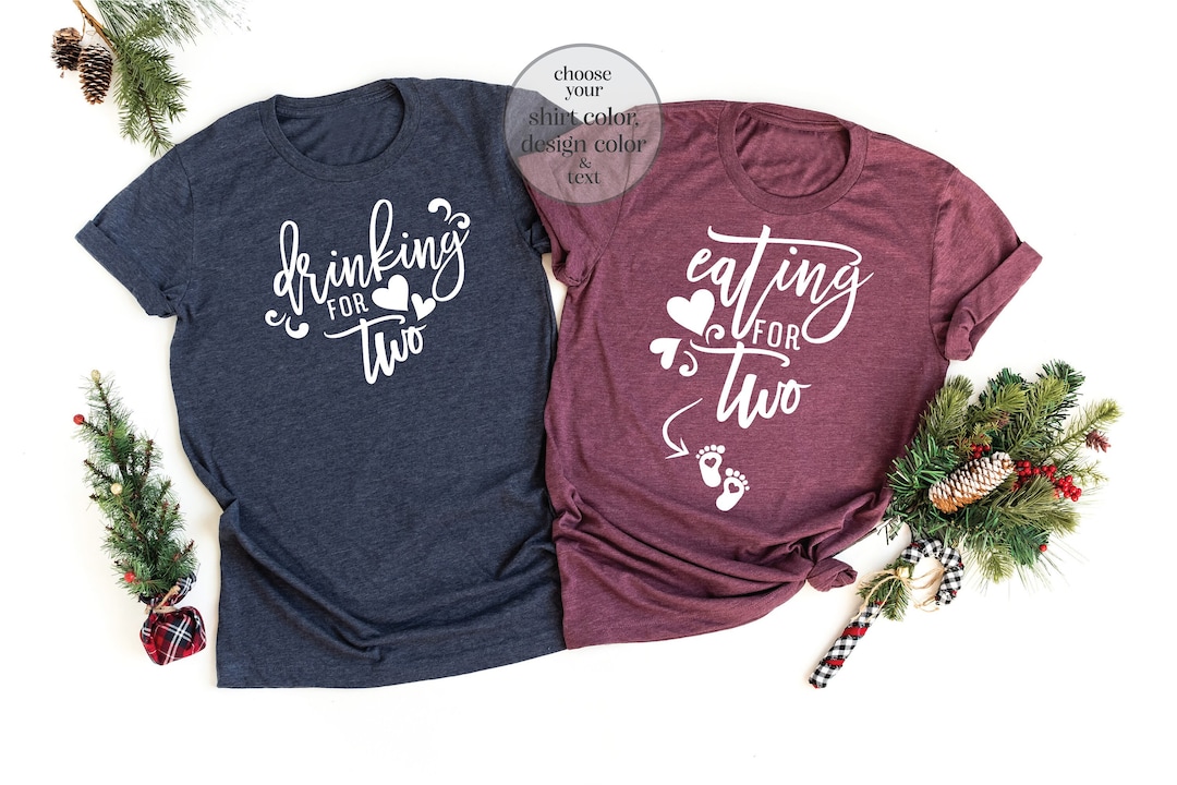Eating for Two Drinking for Two Shirt, Funny Couple Shirt, Couple ...