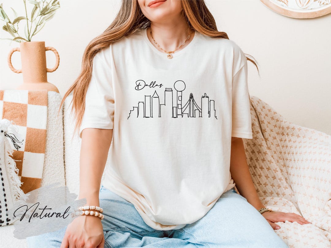 Dallas Shirt, Dallas Skyline Shirt, Dallas Trip Gift, Dallas Souvenir ...