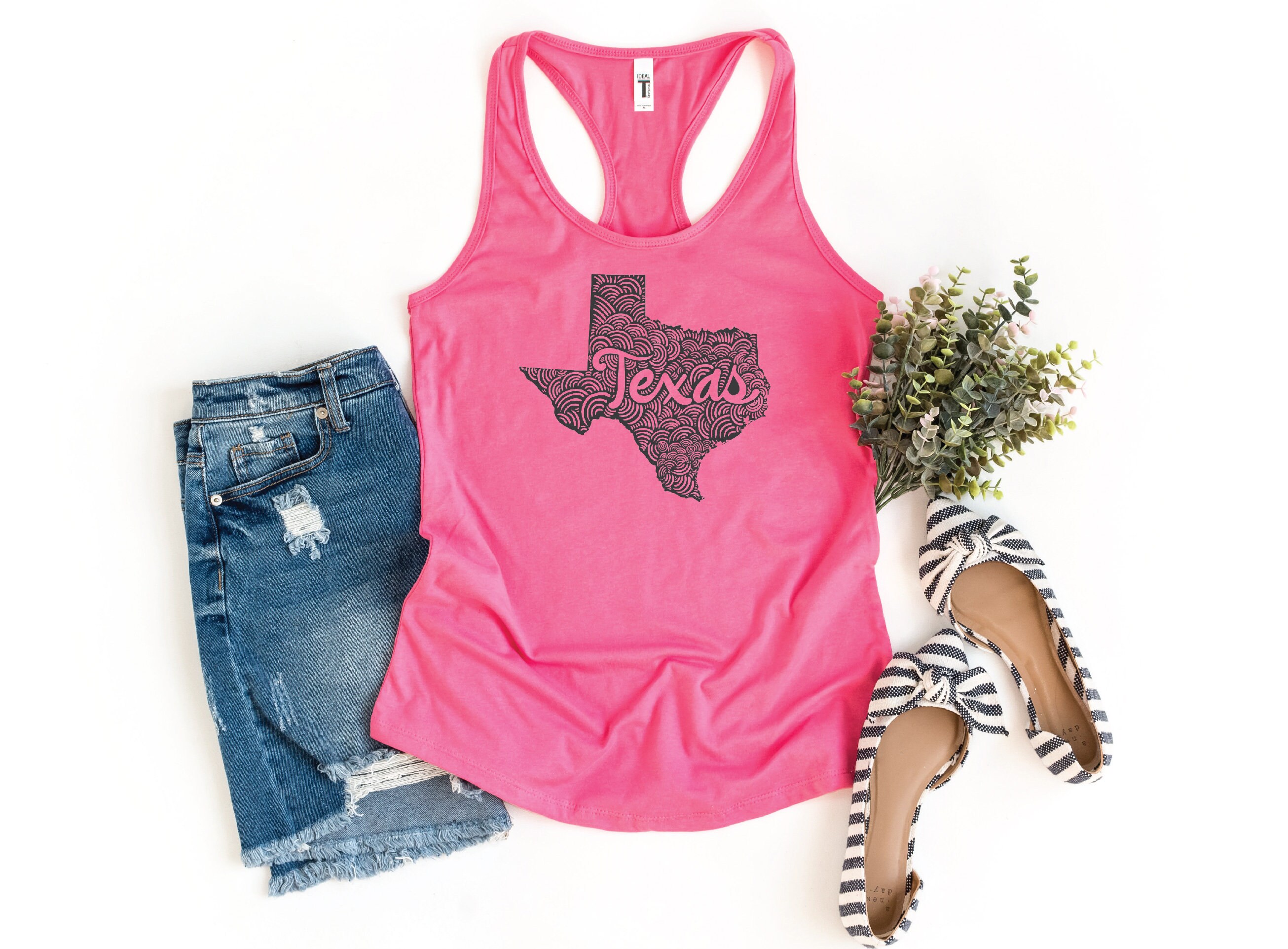 Texas Map Tank Top Western Tank Southern Tank Texas Lover - Etsy