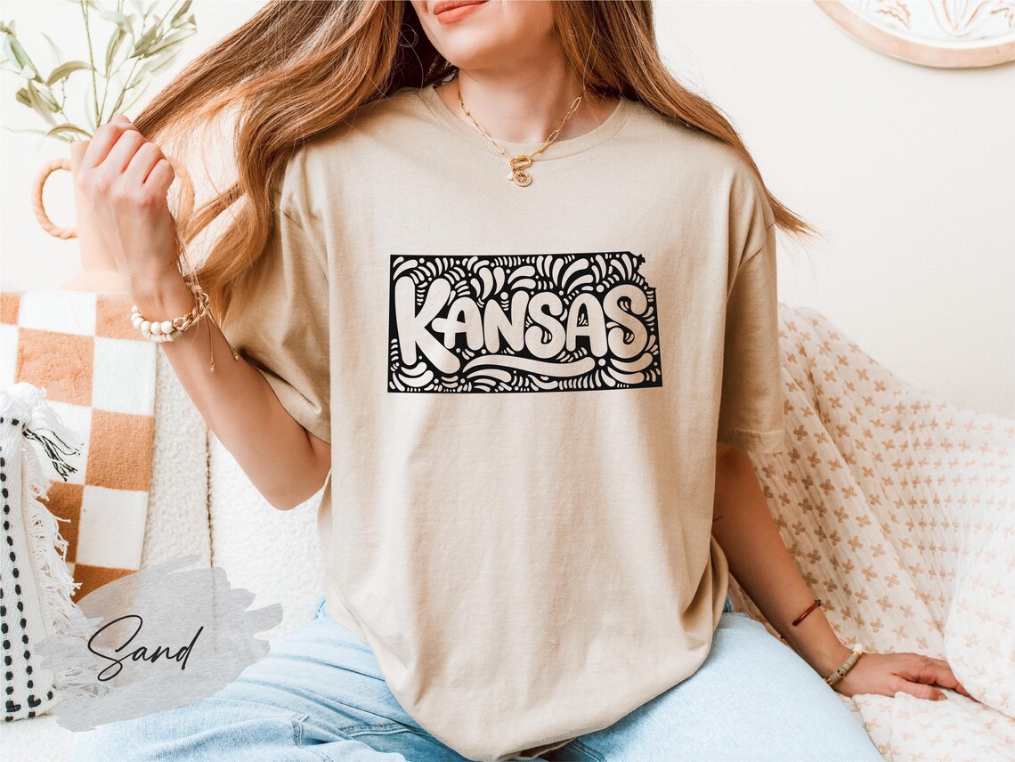 Kansas State Shirt, Kansas Map Shirt, Kansas Lover Shirt, Kansas Travel ...