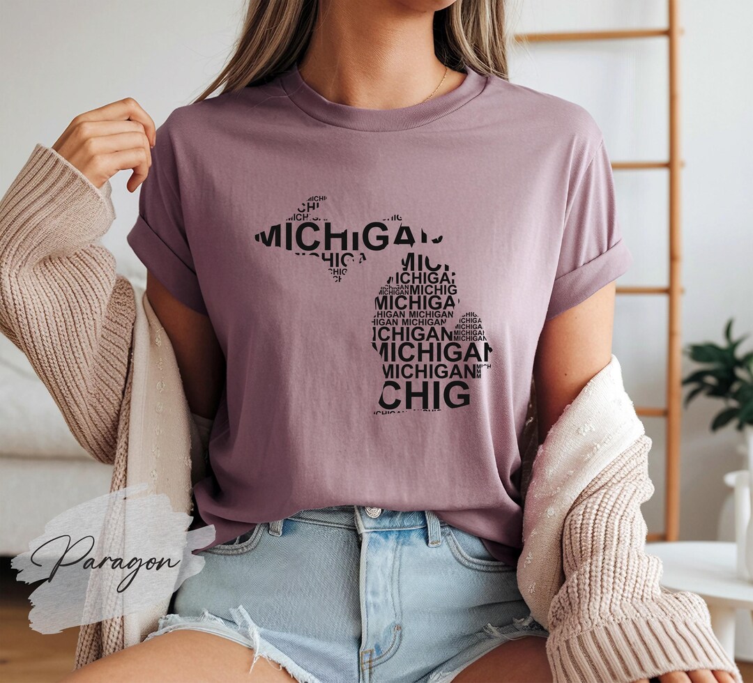 Michigan State Shirt, Michigan Map Shirt, Michigan Lover T-shirt ...