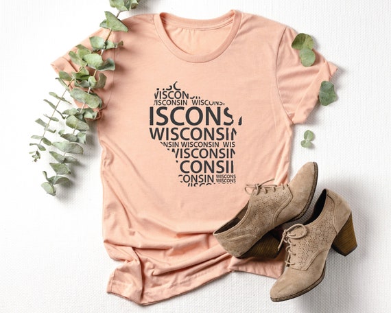 Wisconsin State Shirt Wisconsin Map Shirt Wisconsin Lover - Etsy