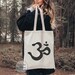Om Symbol Tote Bag, Namaste Tote Bag, Meditation Tote Bag, Yoga Lover ...