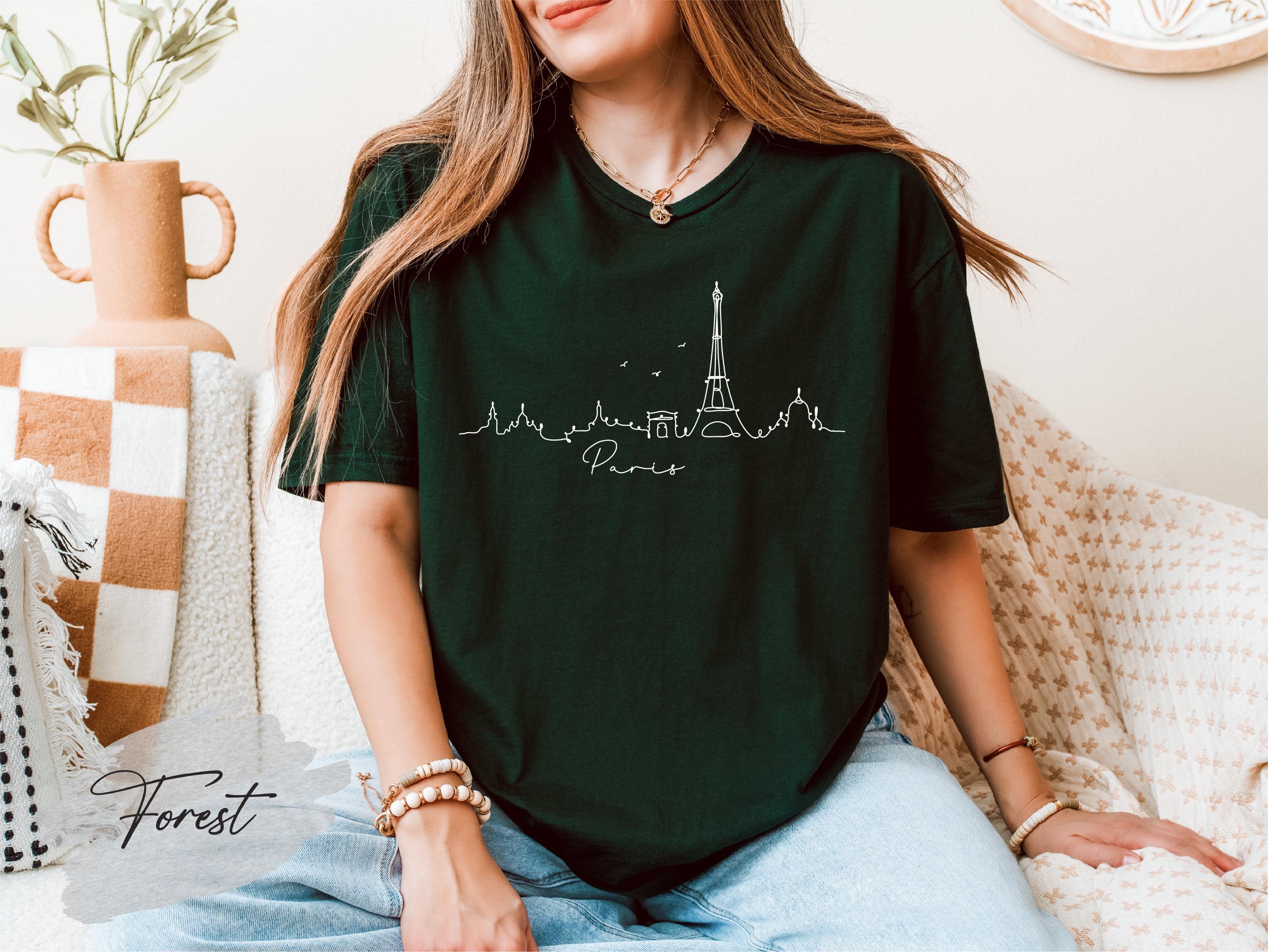 Paris Line Art Shirt, Paris Skyline Shirt, Paris Lover Shirt, Paris ...