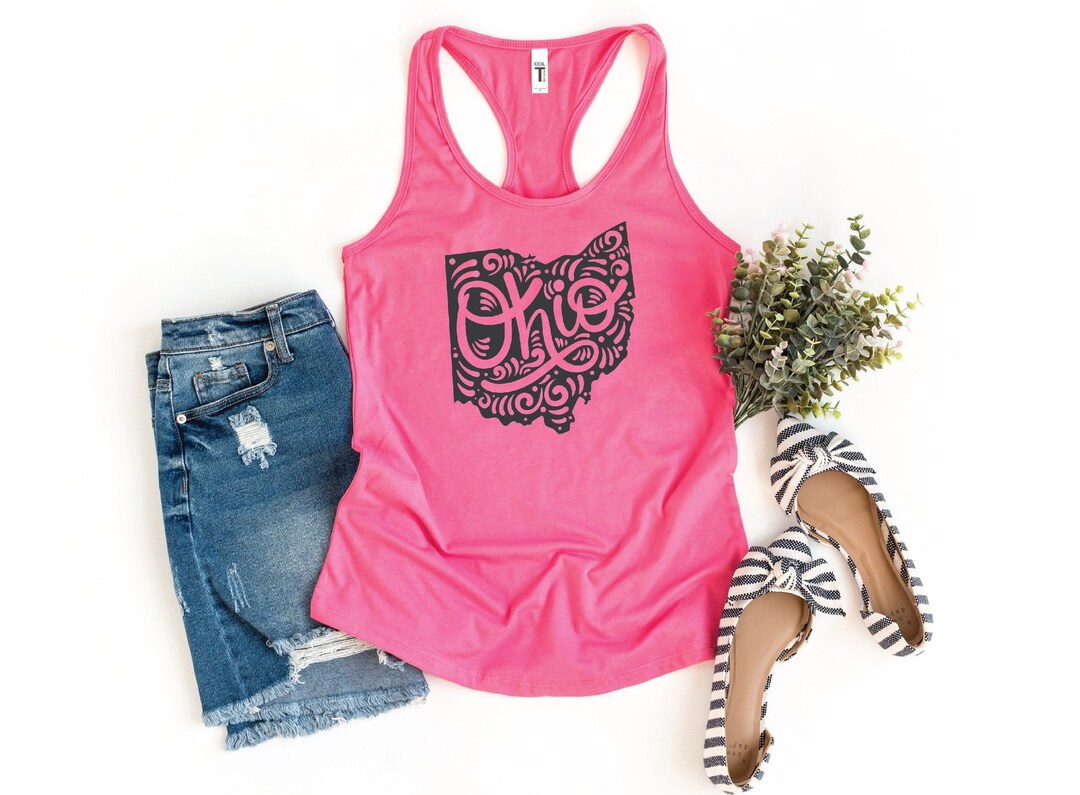 Ohio Map Tank Top, Ohio Lover Tank, Ohio Souvenir, Ohio Girl Tank, Ohio ...