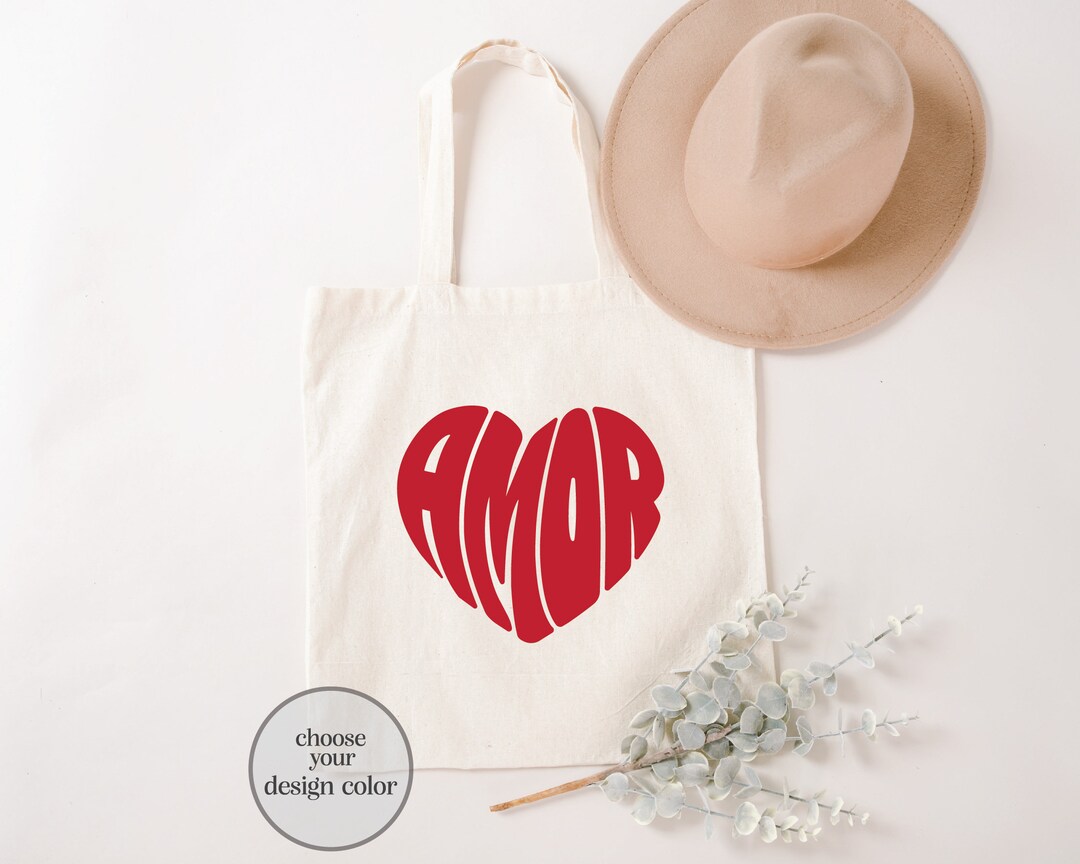 Amor Tote Bag, Love Tote Bag, Valentine's Day Tote Bag, Girlfriend Gift ...