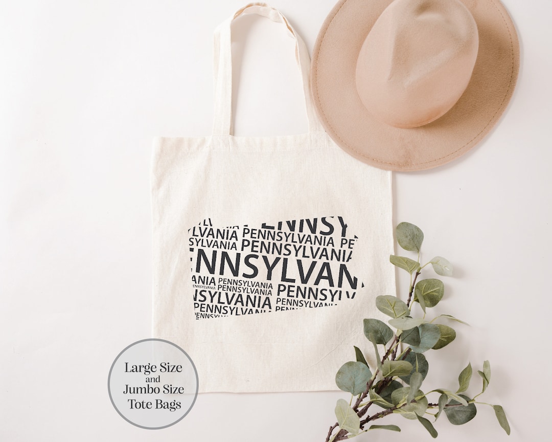 Pennsylvania Tote Bag, Pennsylvania Map Tote Bag, Pennsylvania Lover ...