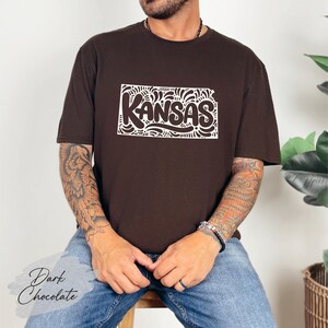 Kansas State Shirt, Kansas Map Shirt, Kansas Lover Shirt, Kansas Travel ...