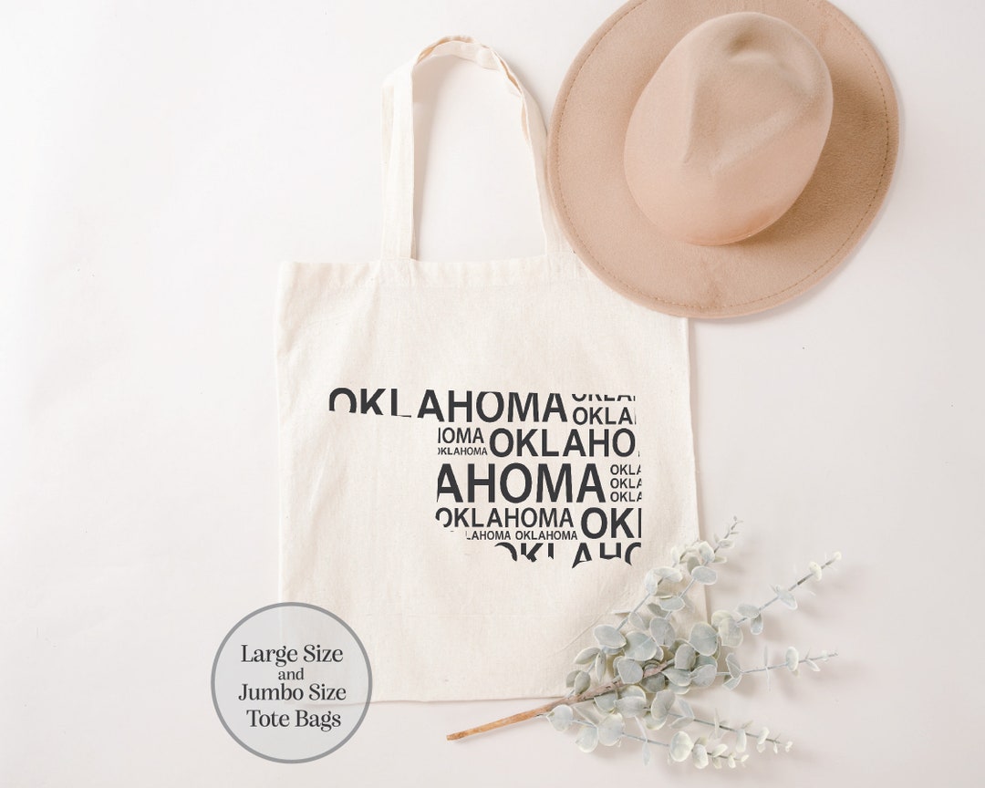 Oklahoma Tote Bag, Oklahoma Map Tote Bag, Oklahoma Souvenir, Oklahoma ...