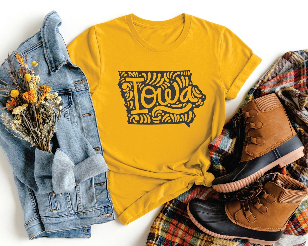 Iowa State Shirt, Iowa Map Shirt, Iowa Lover Shirt, Iowa Souvenir, Iowa ...