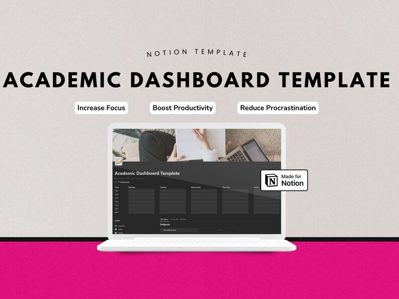Academic Dashboard: Notion Template for Students With Schedule ...