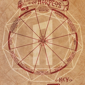 Dnd Calendar Wheel- Printable Calendar With Lunar Cycles and Holidays ...