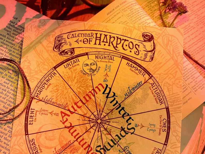 Dnd Calendar Wheel Printable Calendar With Lunar Cycles and Holidays ...