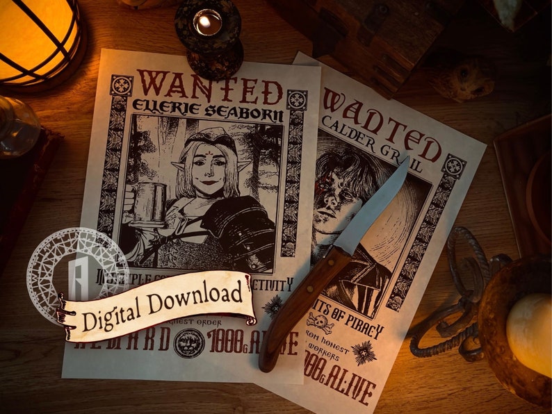 Printable Wanted Poster Editable Template for Medieval Reenactment, Dnd ...